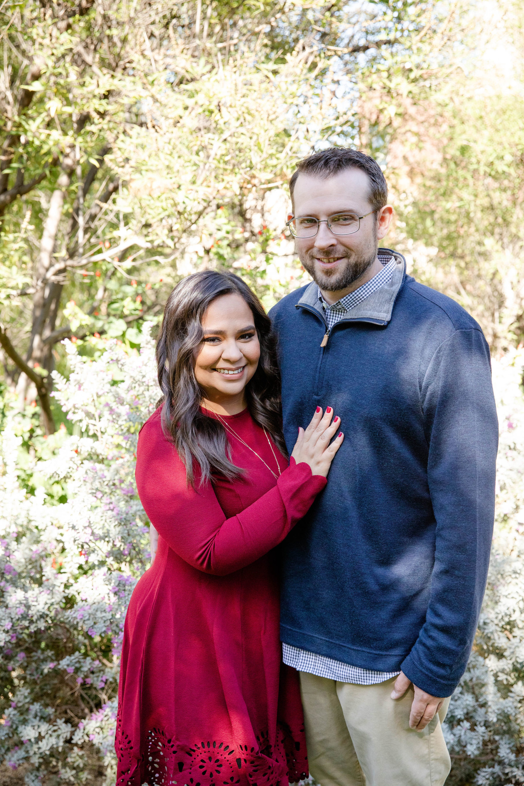 Outdoor Garden Engagement Session in Lubbock - Popped Blog